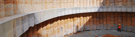 Secant Pile Wall Construction